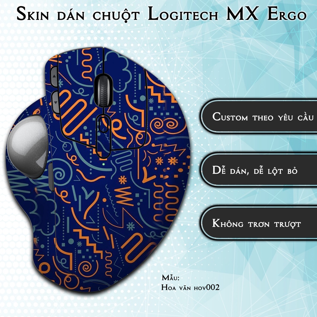Logitech MX Ergo mouse sticker Skin model hov002 | 3m Anti-slip Film ...