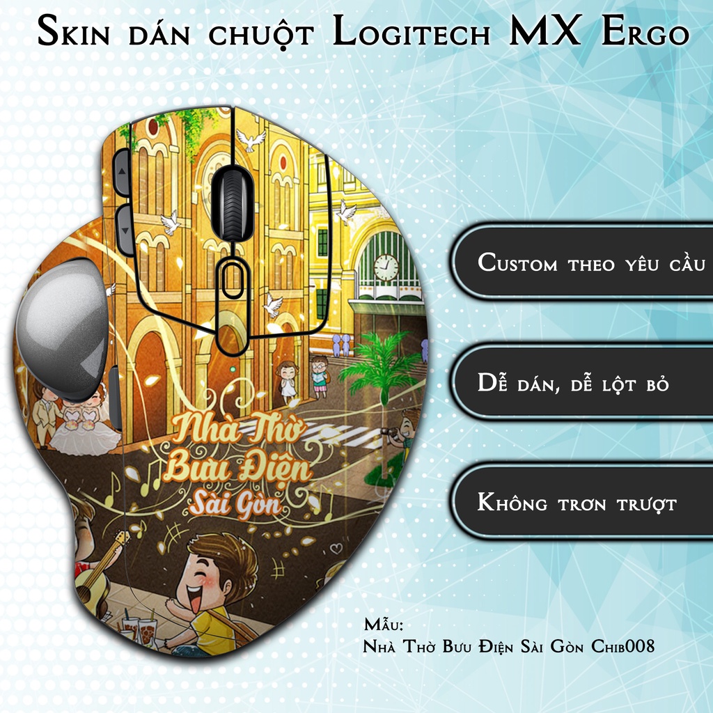 Logitech MX Ergo mouse sticker Skin Chib008 Post Office Church model ...