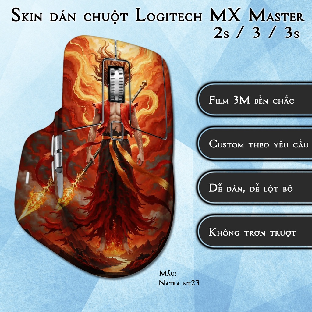 Logitech MX Master 2s / 3 / 3s mouse Skin Natra model nt23 | 3m Anti ...