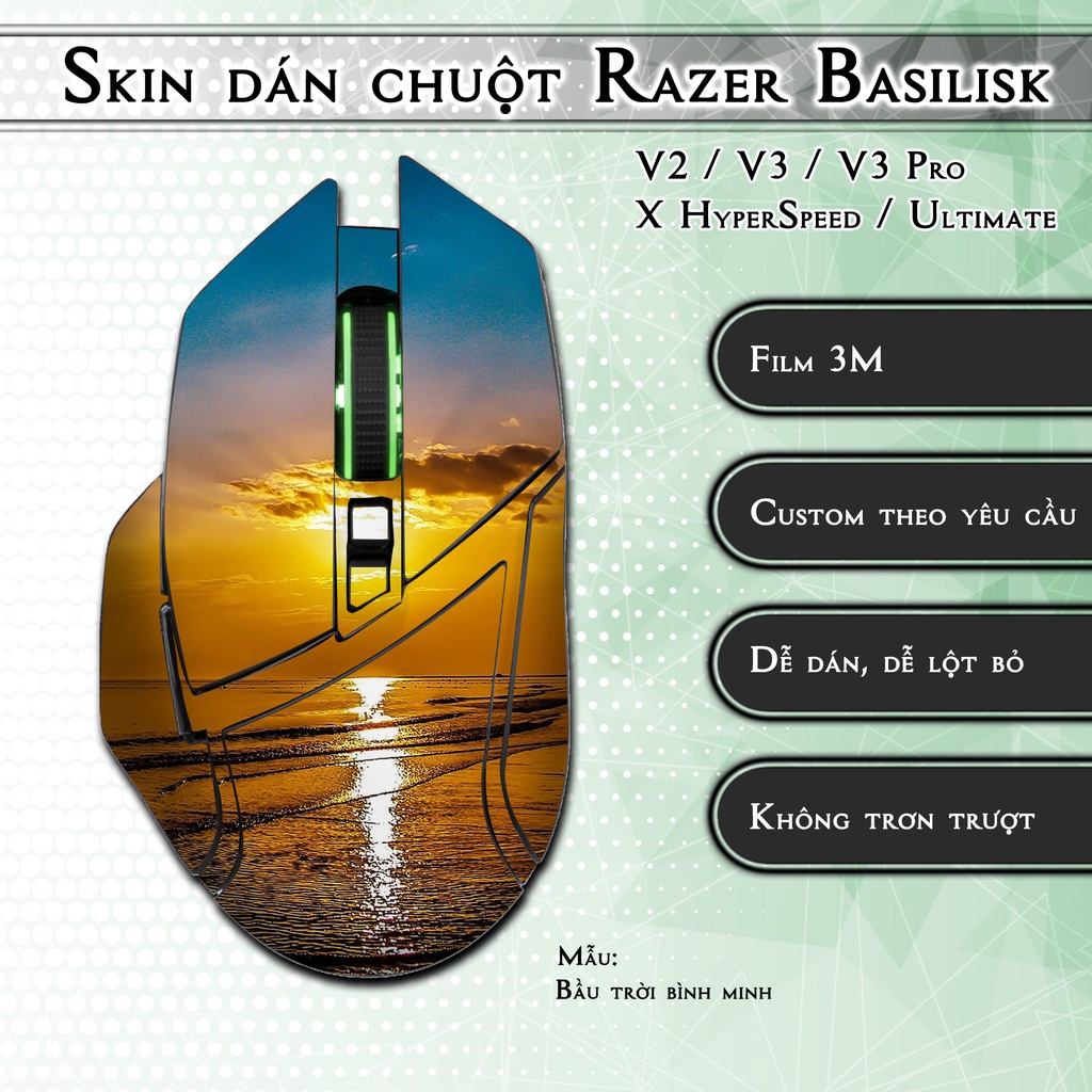 Razer Basilisk Mouse Skin Dawn Sky Model | 3m anti-slip sticker ...