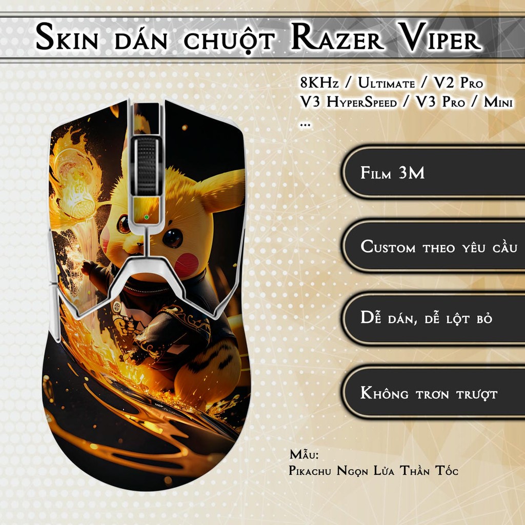 Razer Viper 8KHz, Ultimate, V2, V3 Pro, HyperSpeed, Mini Pikachu Fire ...