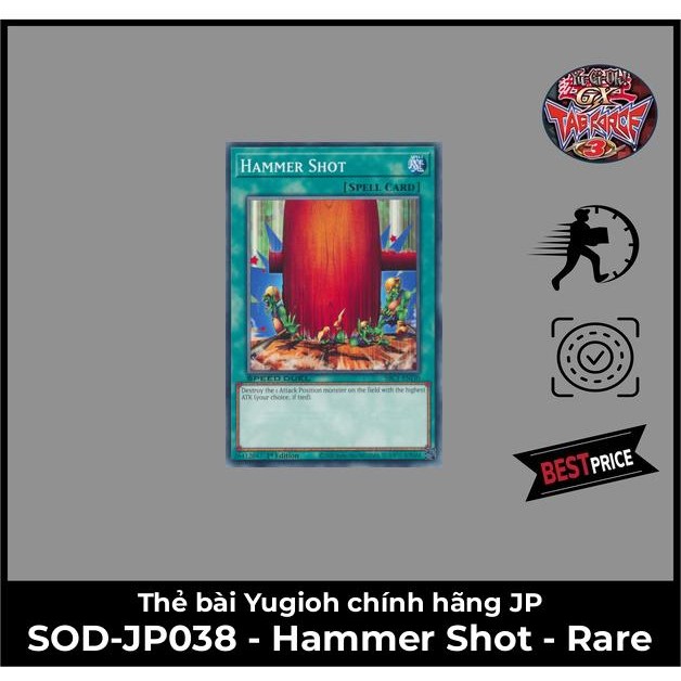 JP Genuine Yugioh Card: SOD-JP038 - Hammer Shot - Rare | Shopee Malaysia