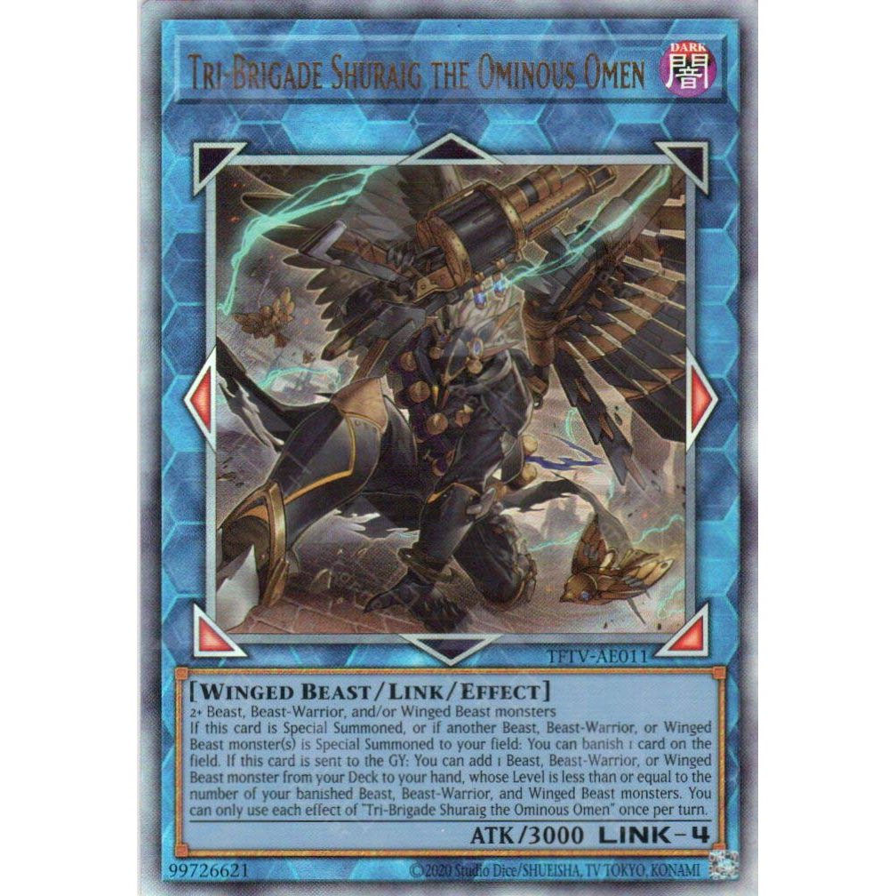 [ Genuine Yugioh Card ] TFTV-AE011 Tri-Brigade Shuraig the Ominous Omen ...