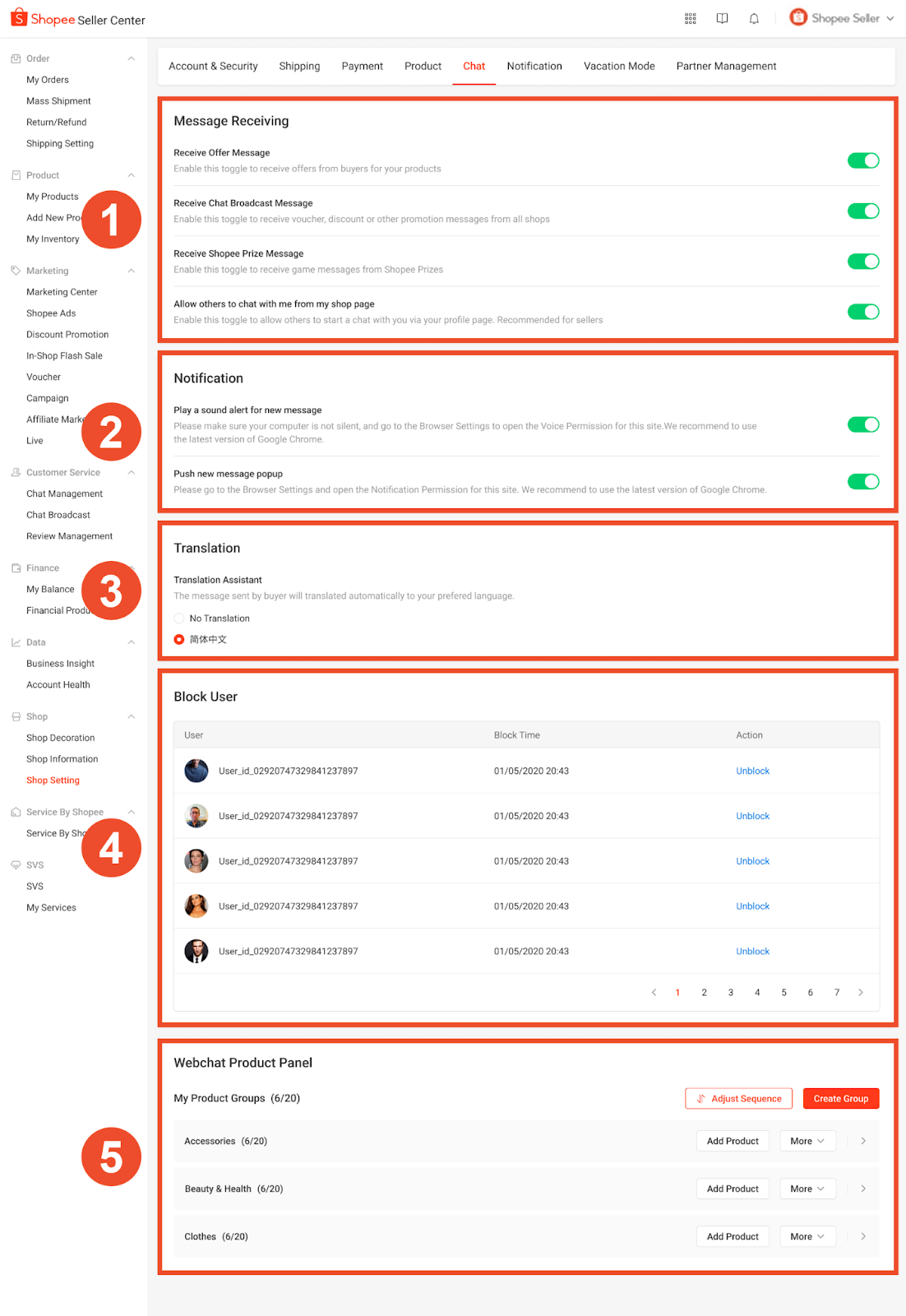 About Chat Settings | Shopee MY Seller Education Hub