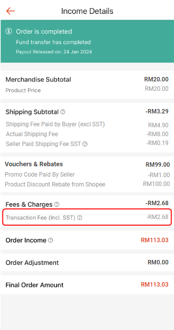 Shopee's Transaction Fee | Shopee MY Seller Education Hub