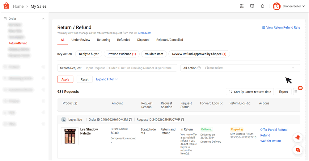 Raising disputes for Return/Refund requests | Shopee MY Seller ...
