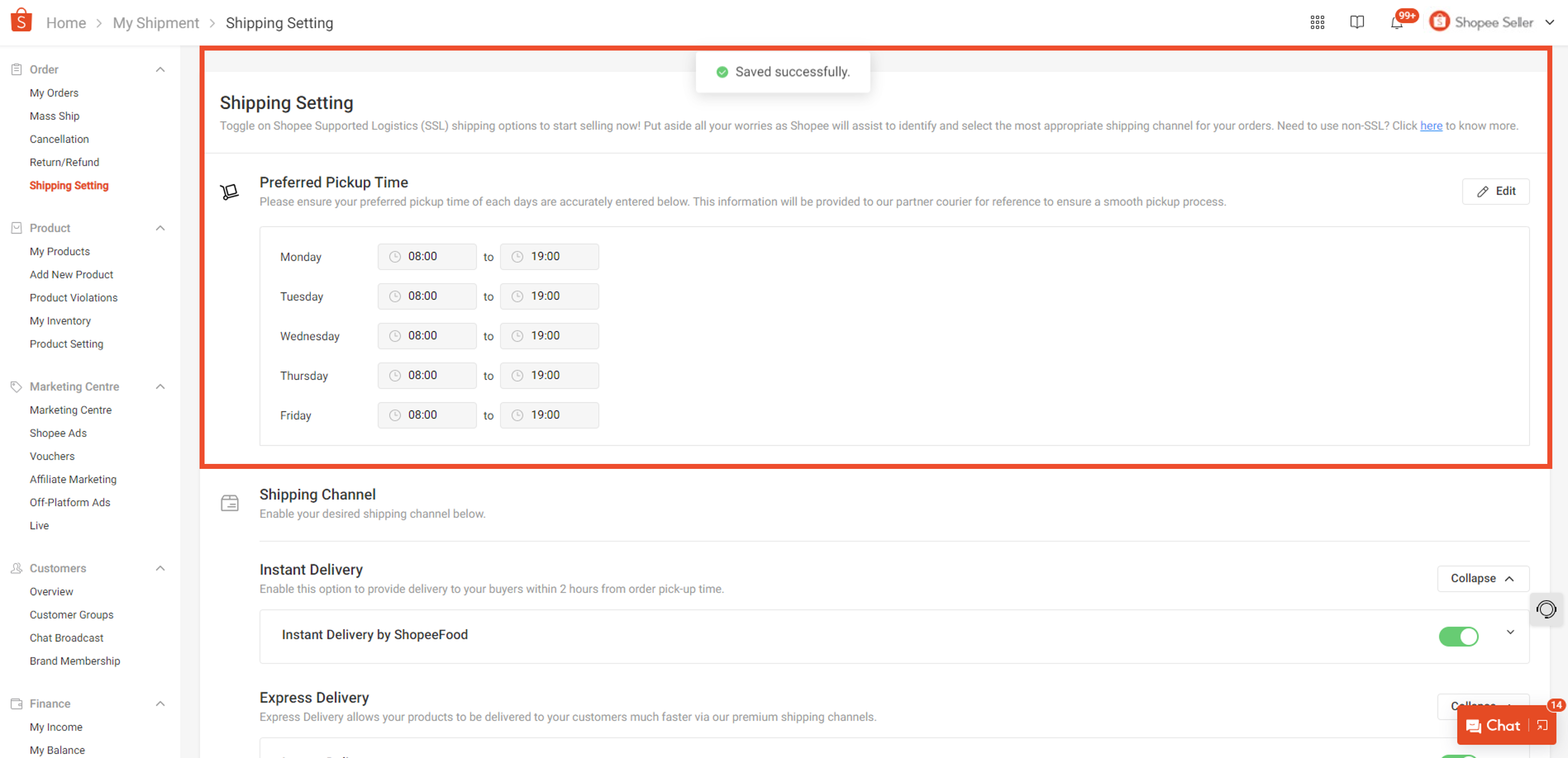 Preferred Pickup Time | Shopee MY Seller Education Hub