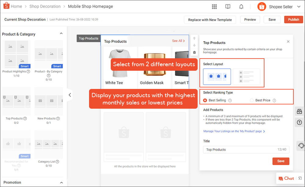 Adding Decoration Components | MY Seller Education [Shopee]