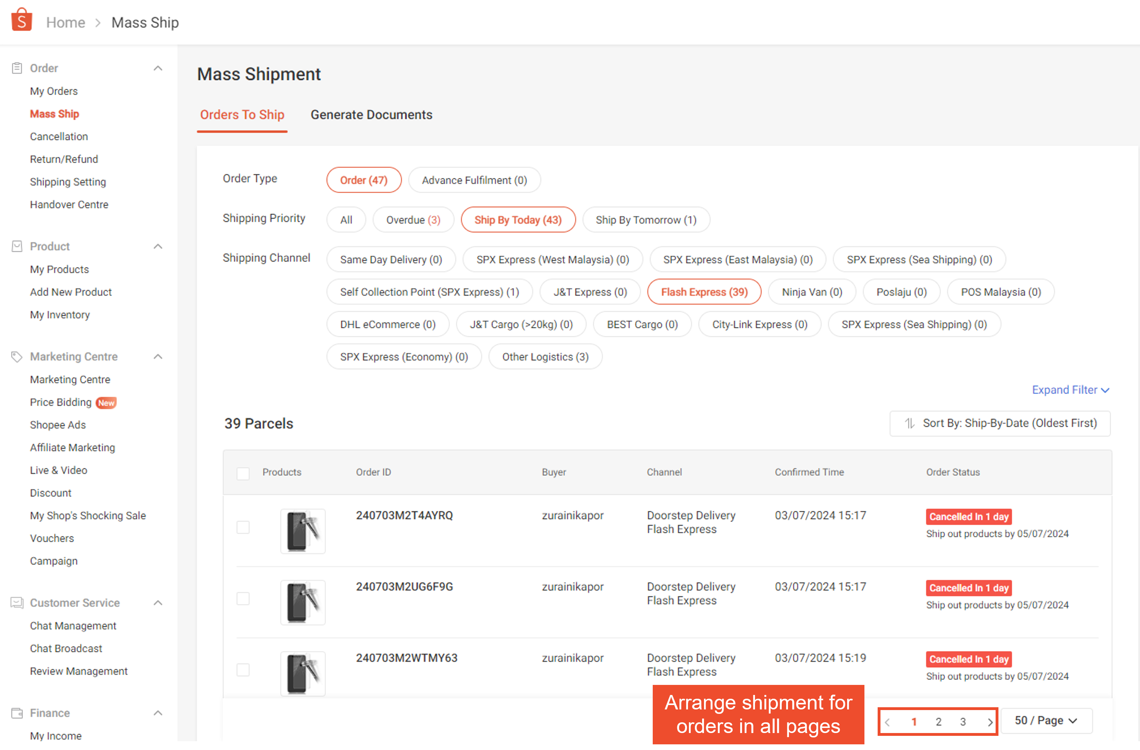 Mass ship with SSL partners | MY Seller Education [Shopee]