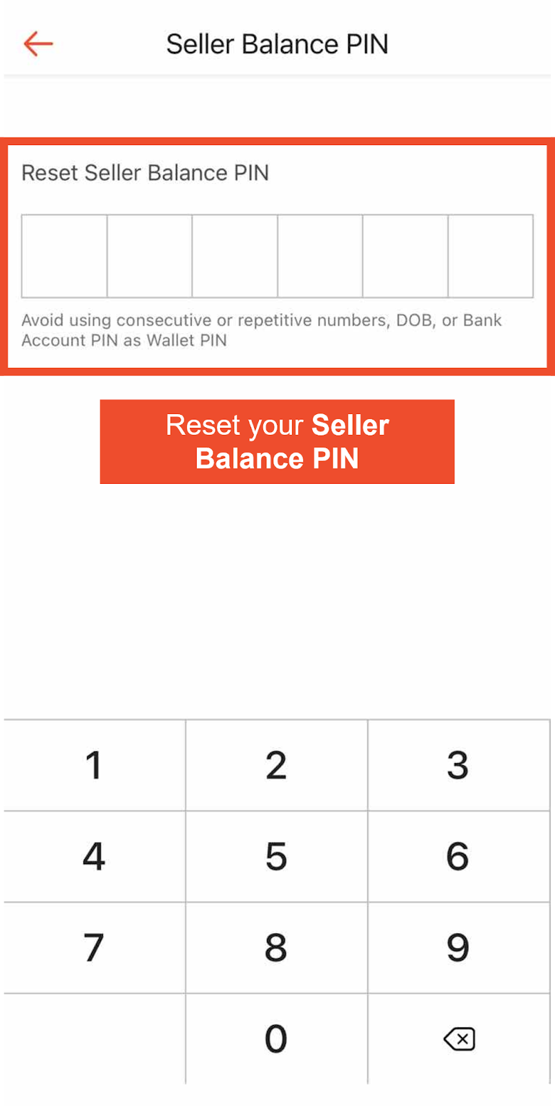 Seller Balance PIN | Shopee MY Seller Education Hub