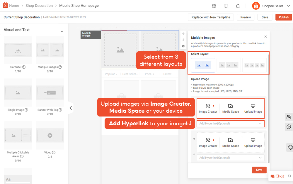 Adding Decoration Components | MY Seller Education [Shopee]