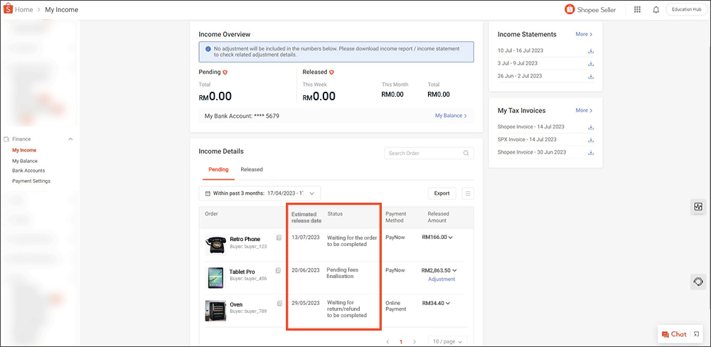 Income withdrawal process | MY Seller Education [Shopee]