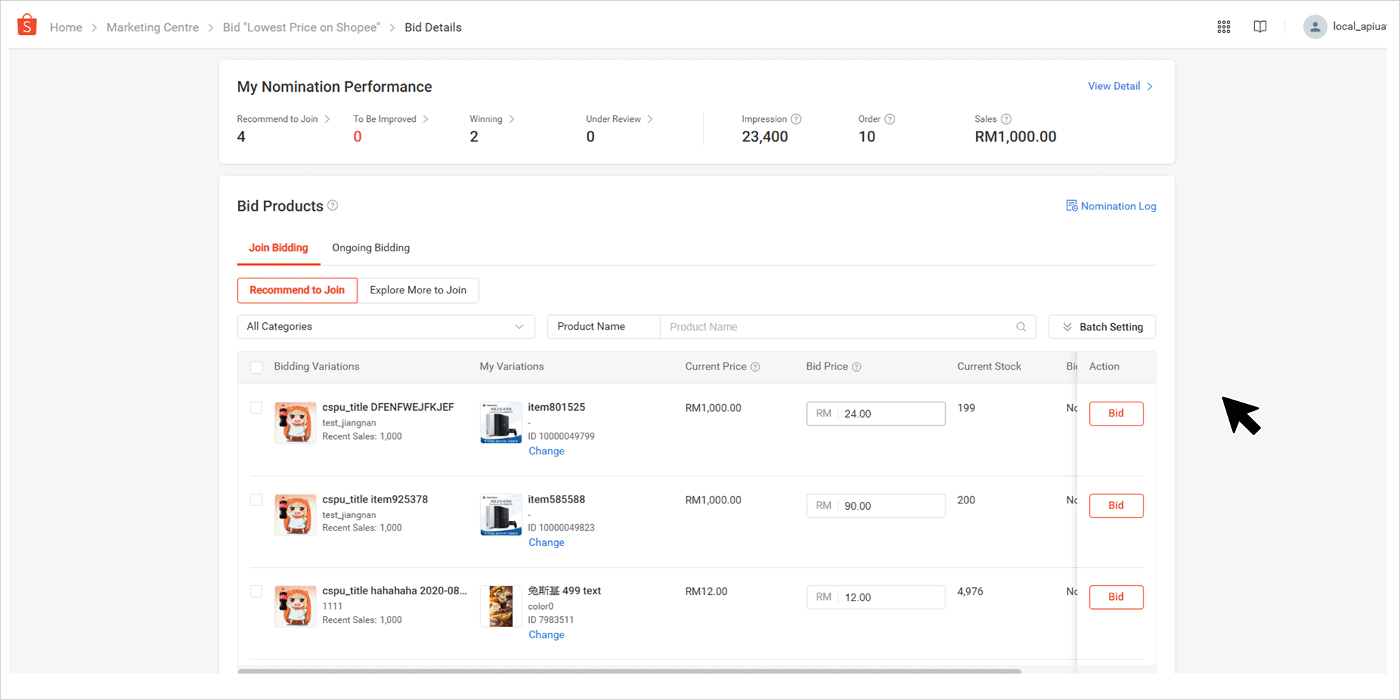 What can sellers do upon joining Real Time Bidding | Shopee MY Seller ...