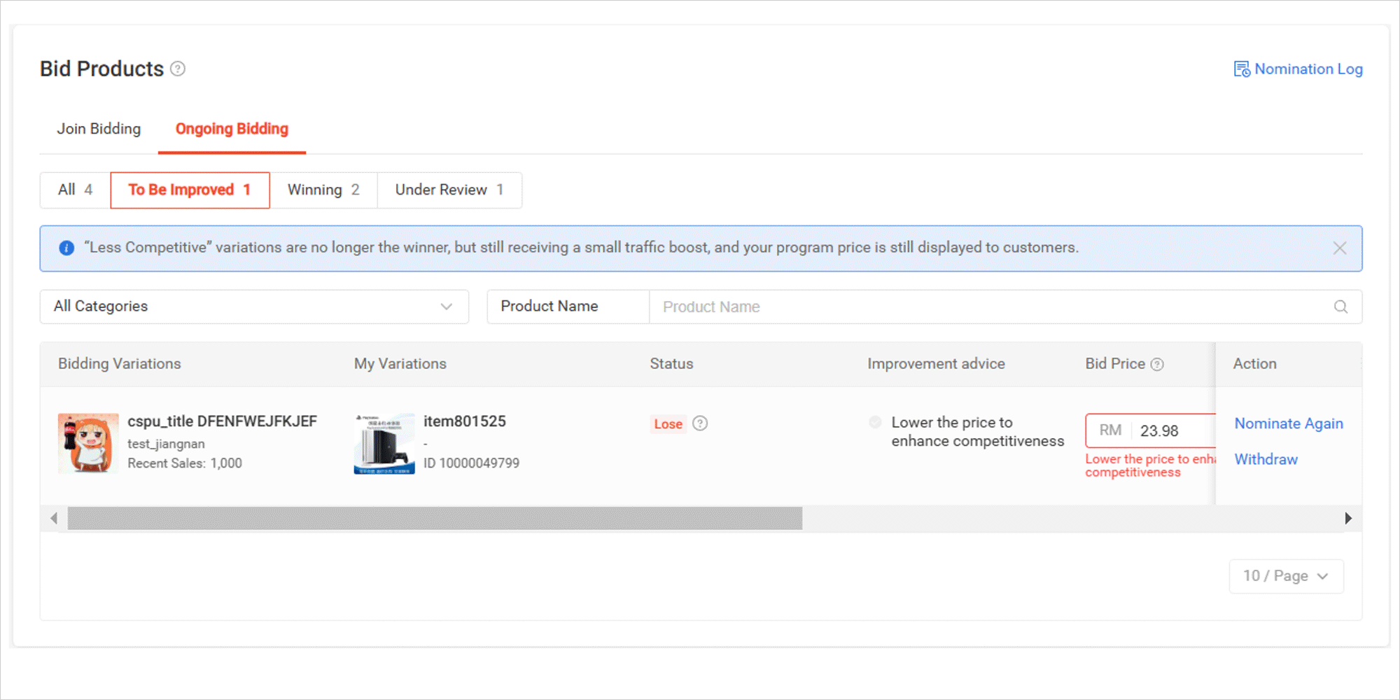 What can sellers do upon joining Real Time Bidding | Shopee MY Seller ...