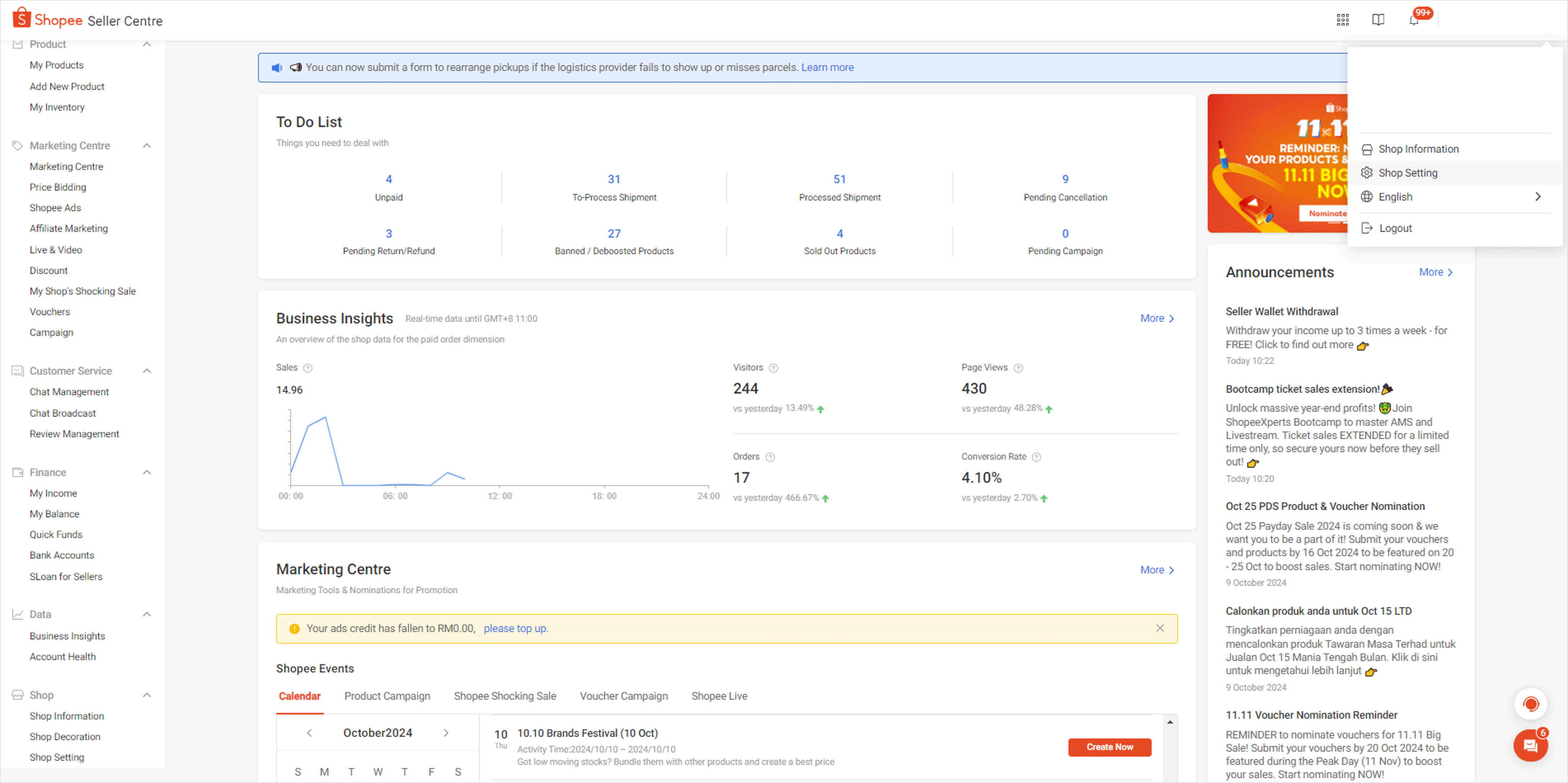 How do I add/edit my address? | Shopee MY Seller Education Hub