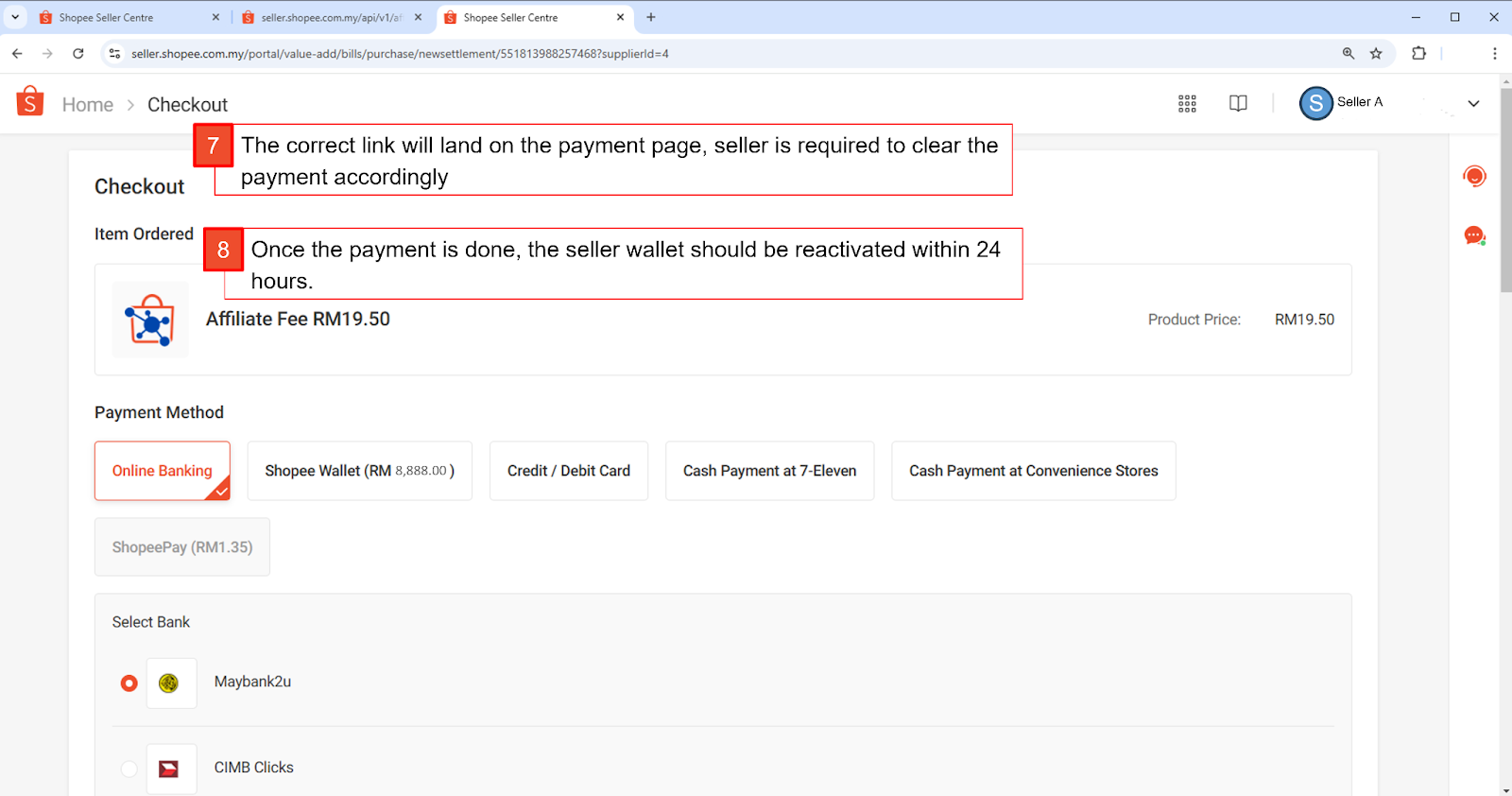 Step-by-step Guide to Unfreeze Seller Balance Due to Outstanding Affiliate Marketing Solution ...