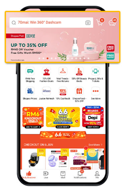 Shopee Homepage Brand Ads | Shopee MY Seller Education Hub