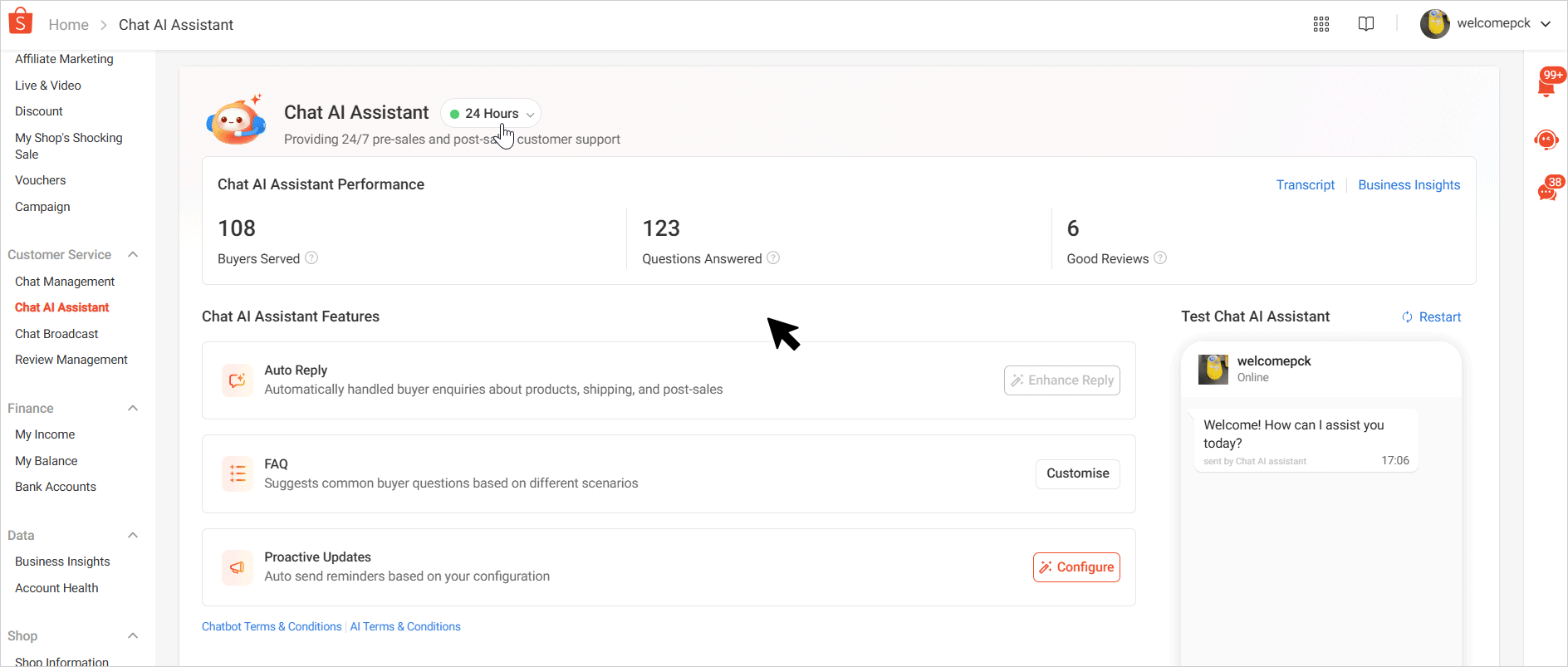 How to enable Chat AI Assistant | Shopee MY Seller Education Hub