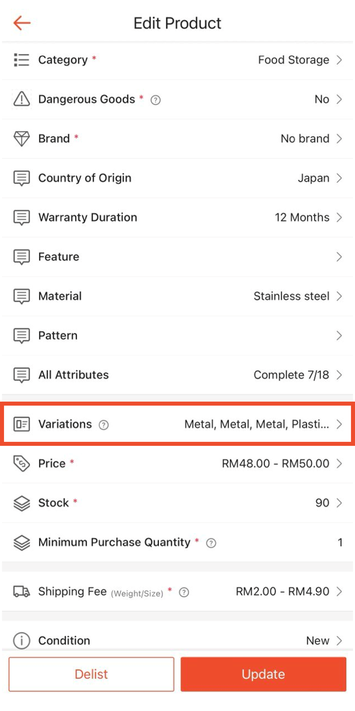 Setting Pre-order at Variation Level | Shopee MY Seller Education Hub