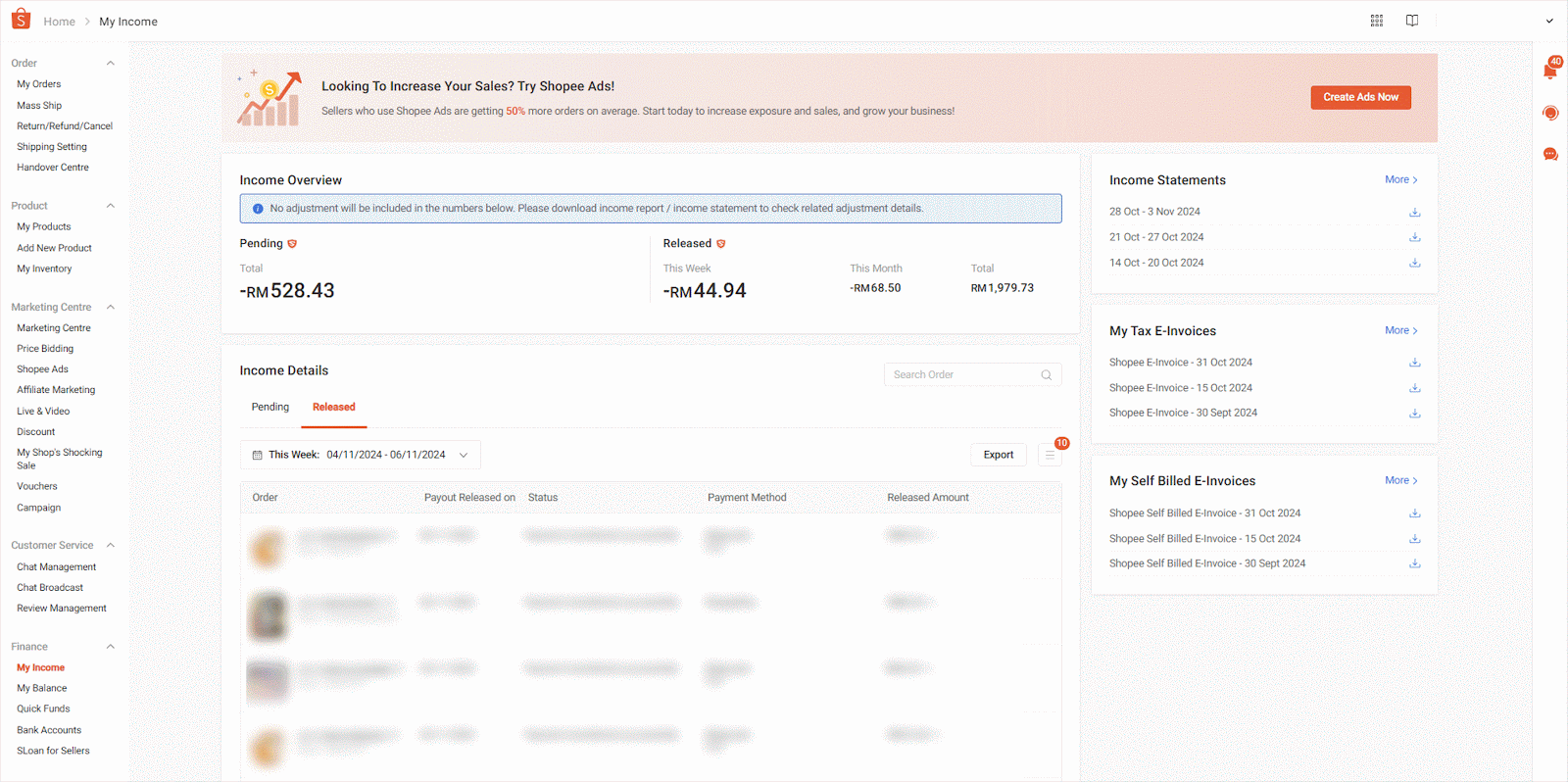 Checking Income Statements | MY Seller Education [Shopee]