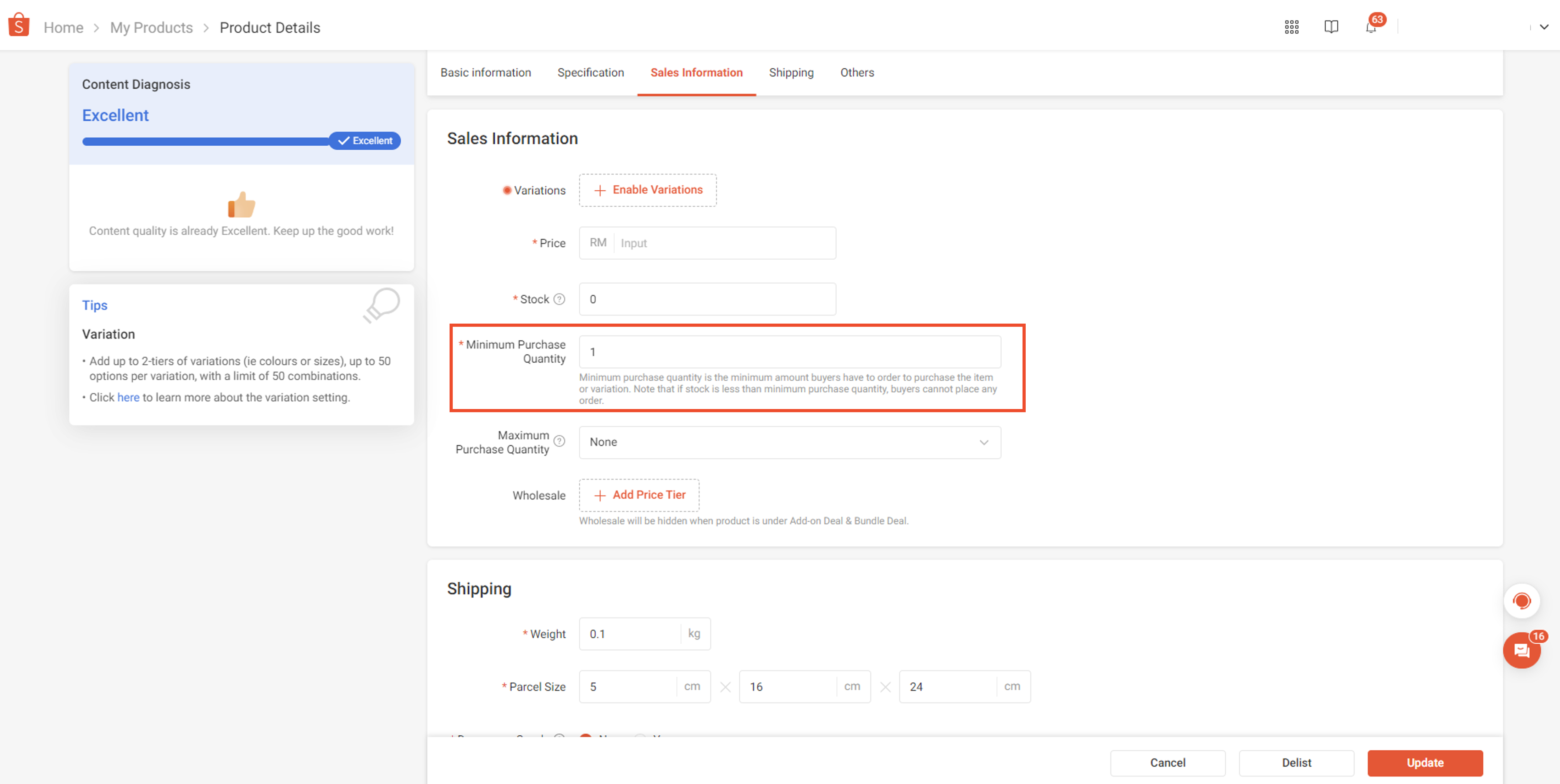 Minimum Purchase Quantity | MY Seller Education [Shopee]