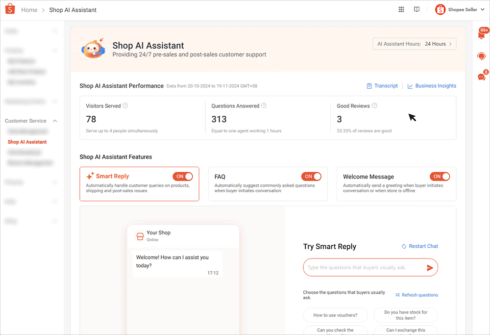 What is Shop AI Assistant | MY Seller Education [Shopee]