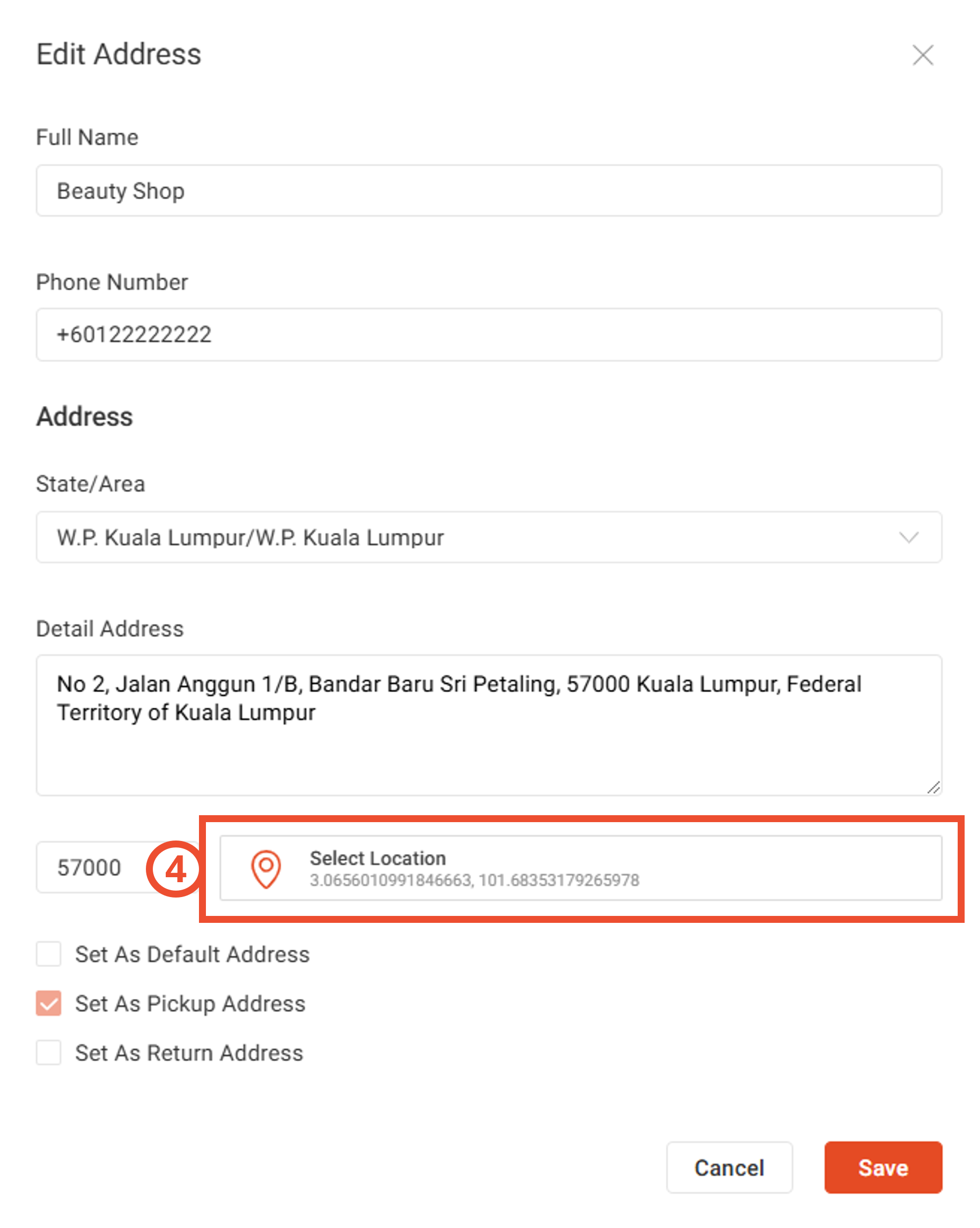 How do I update my Pickup Address geolocation pin? | Shopee MY Seller ...