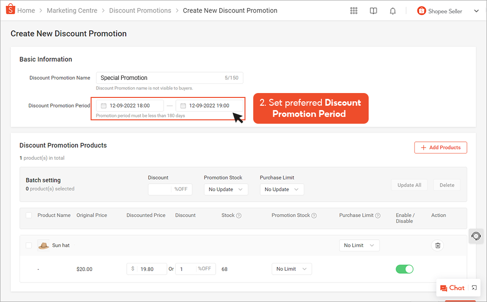 Can I extend Discount Promotion Period? | SG Seller [Shopee]
