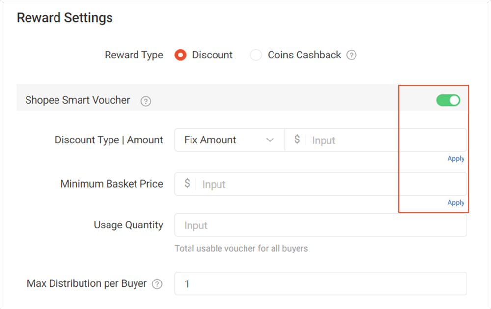 Vouchers | Shopee SG Seller Education Hub