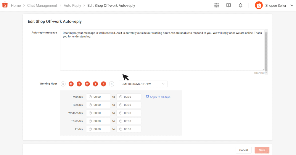 Setting up Auto-Reply | SG Seller Education [Shopee]